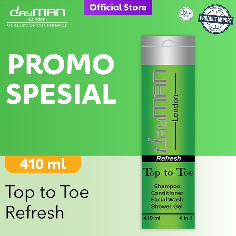 Promo Sabun Mandi Cair Dan Shampoo Dayman Top To Toe Refresh 410 Ml ...
