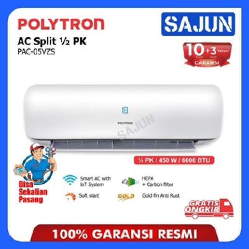 Jual Polytron Ac Split Standard Pac05vh 1/2 Pk Air Conditioner 0.5 Pk ...