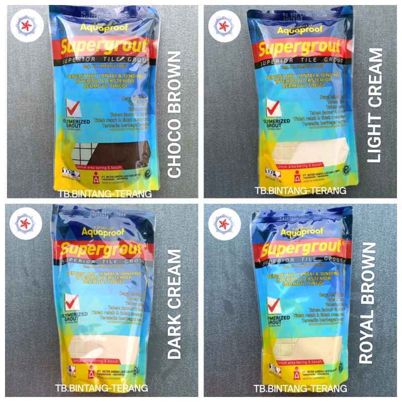Jual Nat Keramik Supergrout 1 Kg Semua Warna Produk Dari Aquaproof ...