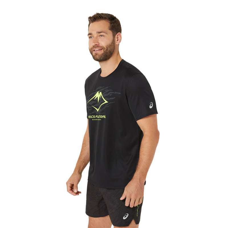 Jual Asics Men Fujitrail Logo Ss Top Regular -2011c981.002 - Xl P ...