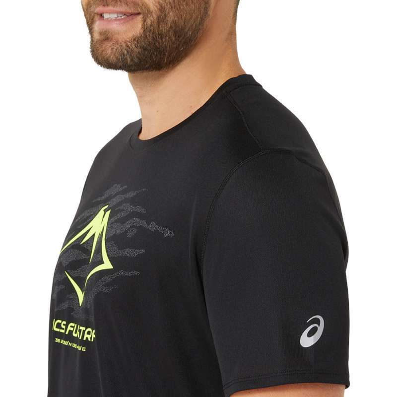 Jual Asics Men Fujitrail Logo Ss Top Regular -2011c981.002 - Xl P ...