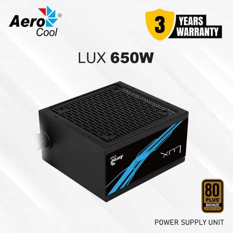 Jual Psu Aerocool Lux 750w Lux 650w Lux 550w 80plus Bronze - 3y ...