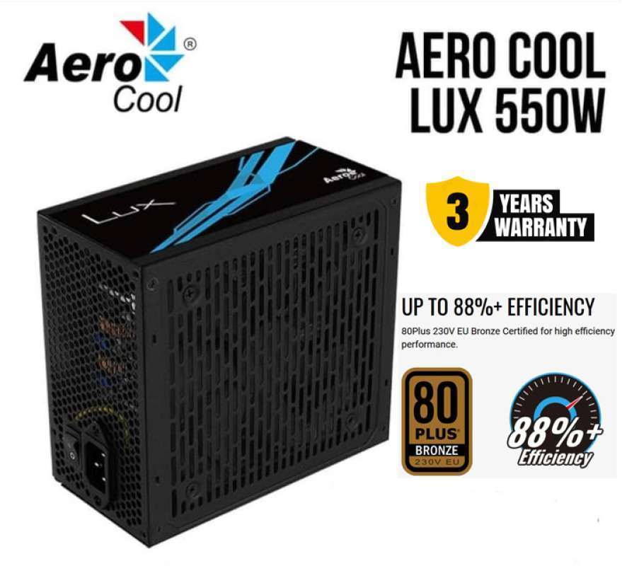 Jual Psu Aerocool Lux 750w Lux 650w Lux 550w 80plus Bronze - 3y ...