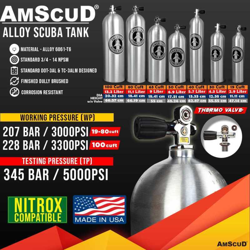 Promo Tabung Selam/scuba Tank/scuba Cylinder Alluminium 80 Cuft/12 ...