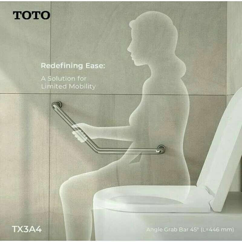 Jual Pegangan Toilet Toto Tx3a4 Angle Grab Bar 45° Di Seller Rumahku X ...