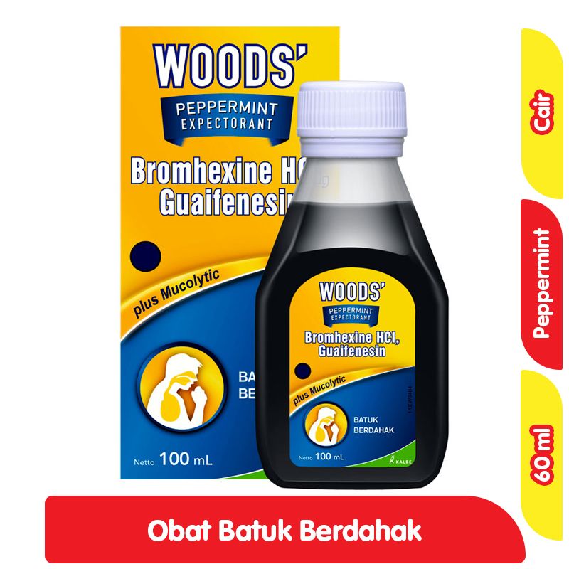 Jual Woods' Peppermint Expectorant Obat Batuk Cair Berdahak 60 Ml Di ...