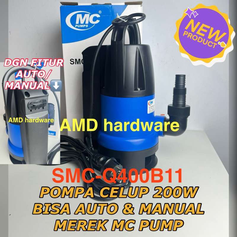 Jual Mesin Pompa Celup Auto & Manual 200w Hisap Submersible Air Kotor 200 Watt Smc-q400b11 Mc ...
