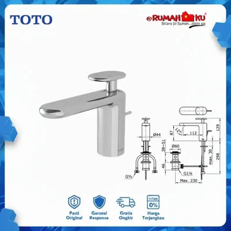 Jual Kran Wastafel Toto Tx115mmc Single Lever Lavatory Panas Dingin Di ...