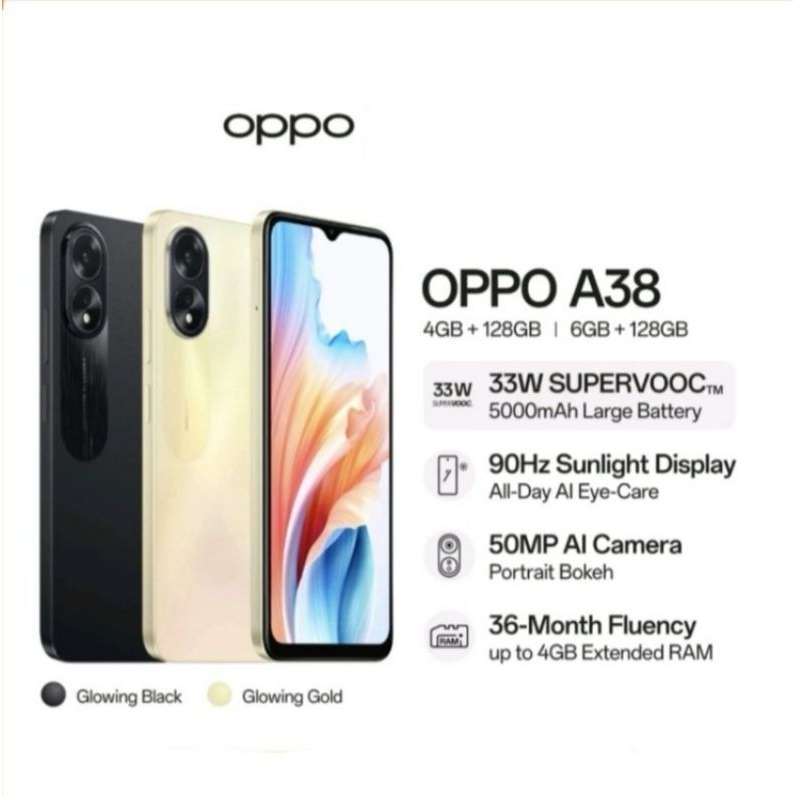 Jual [new] Oppo A38 4/128gb & 6/128gb [5000mah Supervooc 33w, 90hz ...