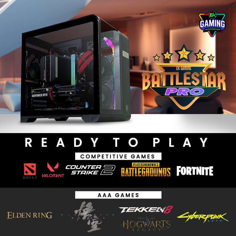 Promo Pc Rakitan Ek Gaming Battlestar Pro - Core I5 Rtx 4060 Ti - Enter ...