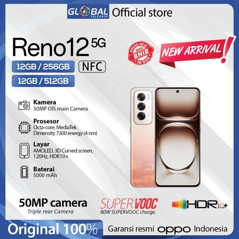 Jual Oppo Reno 12 5g 12/256gb Garansi Resmi - Brown Di Seller Global Teleshop Official Store ...