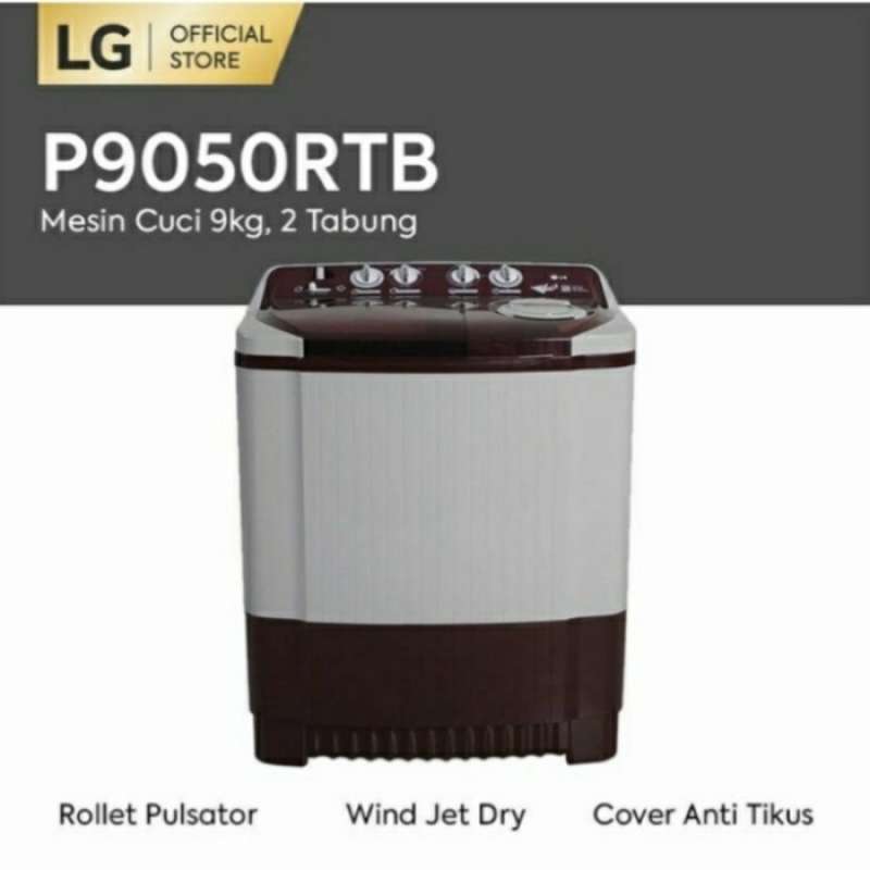 Jual Lg Mesin Cuci Twin Tube [9 Kg] 2 Tabung P-9050r / Rtb Mesin Cuci ...