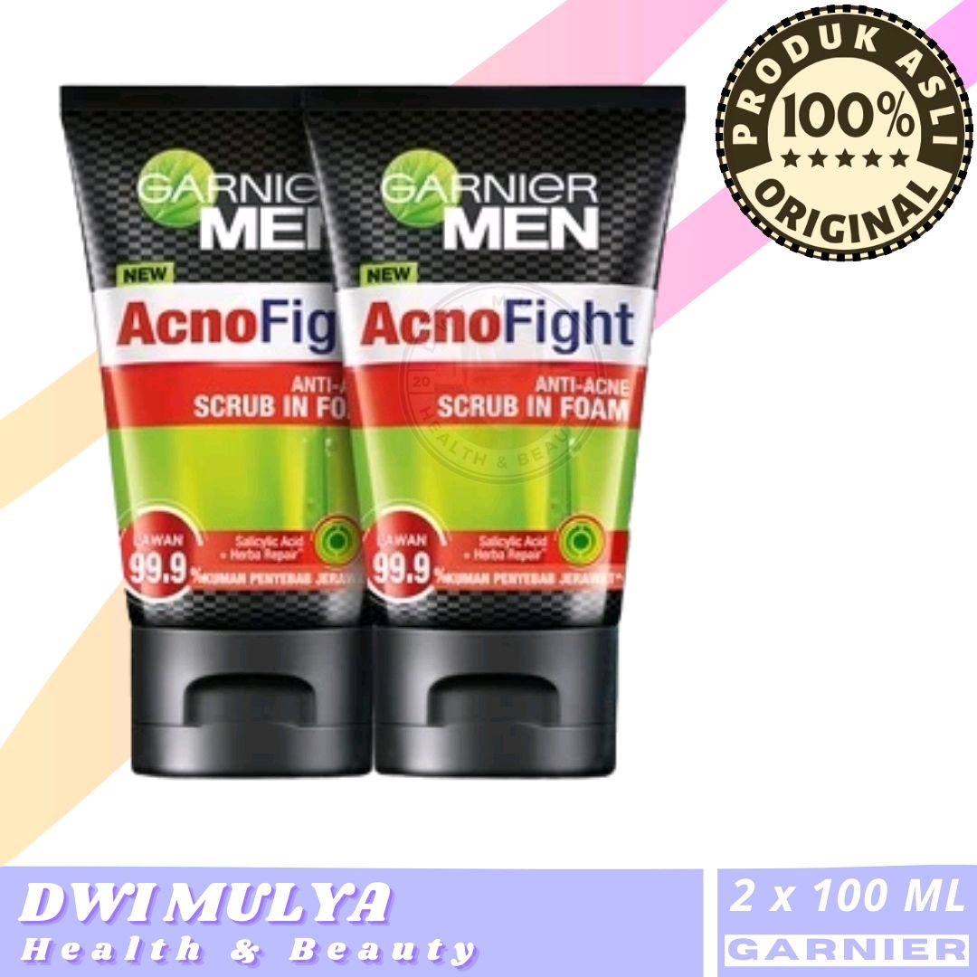 Jual Garnier Men Acno Fight Anti Acne Facial Foam Skin Care [twin Pack ...