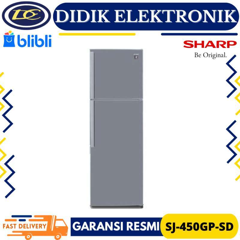 Jual Sharp Kulkas 2 Pintu Sj-450gp-sd Plasmackuster 352 Liter Twist Ice ...