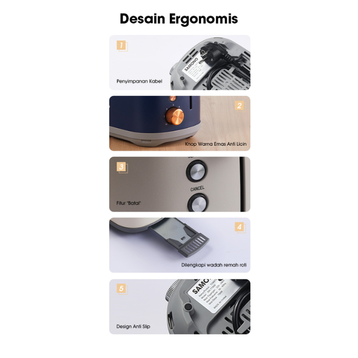 Jual Samono Bread Toaster Sw-tt800 | Alat Pemanggang Roti Listrik 800w ...