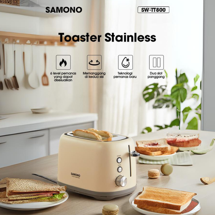 Jual Samono Bread Toaster Sw-tt800 | Alat Pemanggang Roti Listrik 800w ...