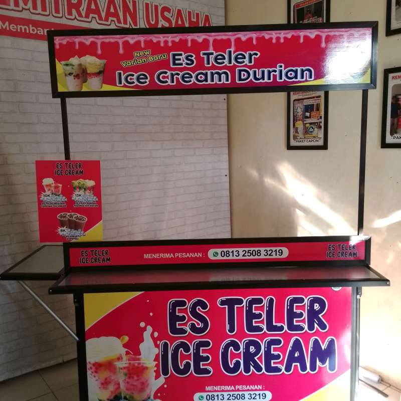 Jual Booth Portable Meja Lipat Gerobak Lipat Rombong Kekinian Bahan ...