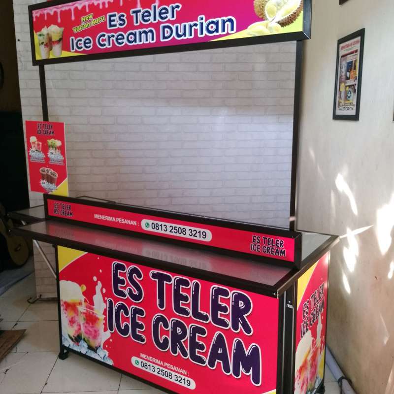 Jual Booth Portable Meja Lipat Gerobak Lipat Rombong Kekinian Bahan ...