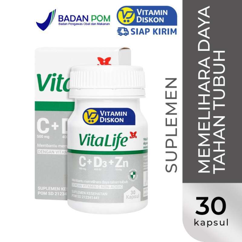 Promo Vitalife C+d3+zinc 30 Kapsul Diskon 17% Di Seller Vitamindiskon ...