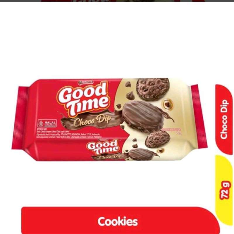 Jual Good Time Cookies Double Cokelat 72g/good Time Cookies Chocochips ...