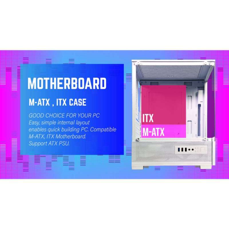 Jual Casing Pc Cube Gaming Sang M-atx/itx Tempered Glass Gaming Case ...