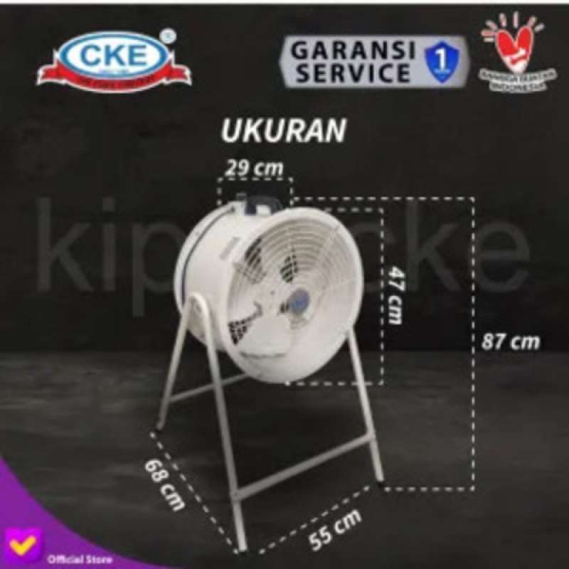 Jual Cke Portable Blower Ventilator Mancooler Fan 16 Inch Pvm-16/1/4p ...