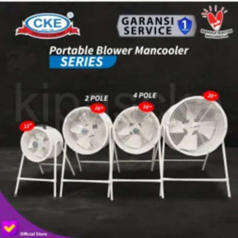 Jual Cke Portable Blower Ventilator Mancooler Fan 16 Inch Pvm-16/1/4p ...