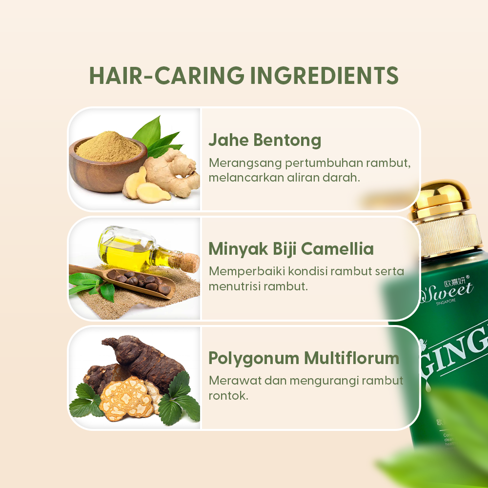 Promo O'Sweet Singapore Ginger Shampoo 450ml Diskon 5% di Seller O ...