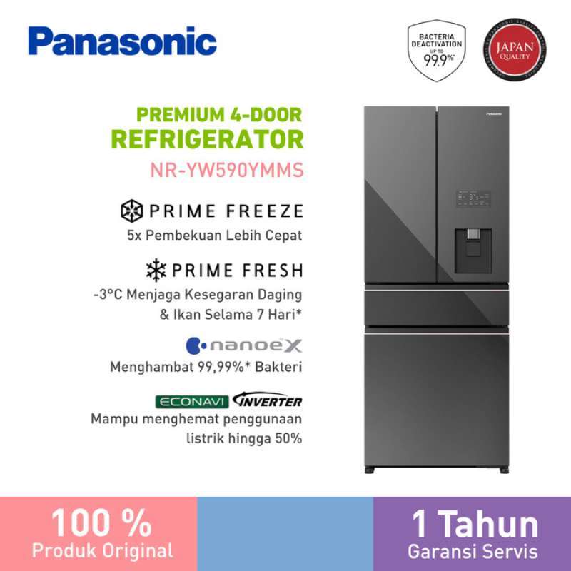 Promo Panasonic Nr-yw590ymms Kulkas 4 Pintu 583 Liter Prime+ Edition ...