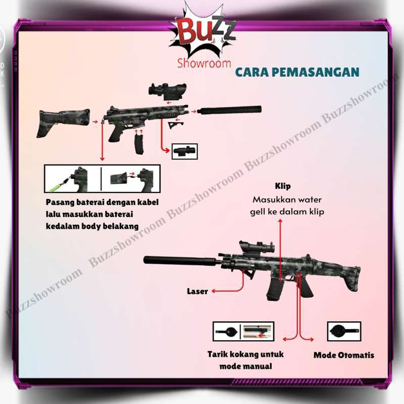 Promo Mainan Anak Wgg Assault Rifle With Infrared Water Gel Blaster ...