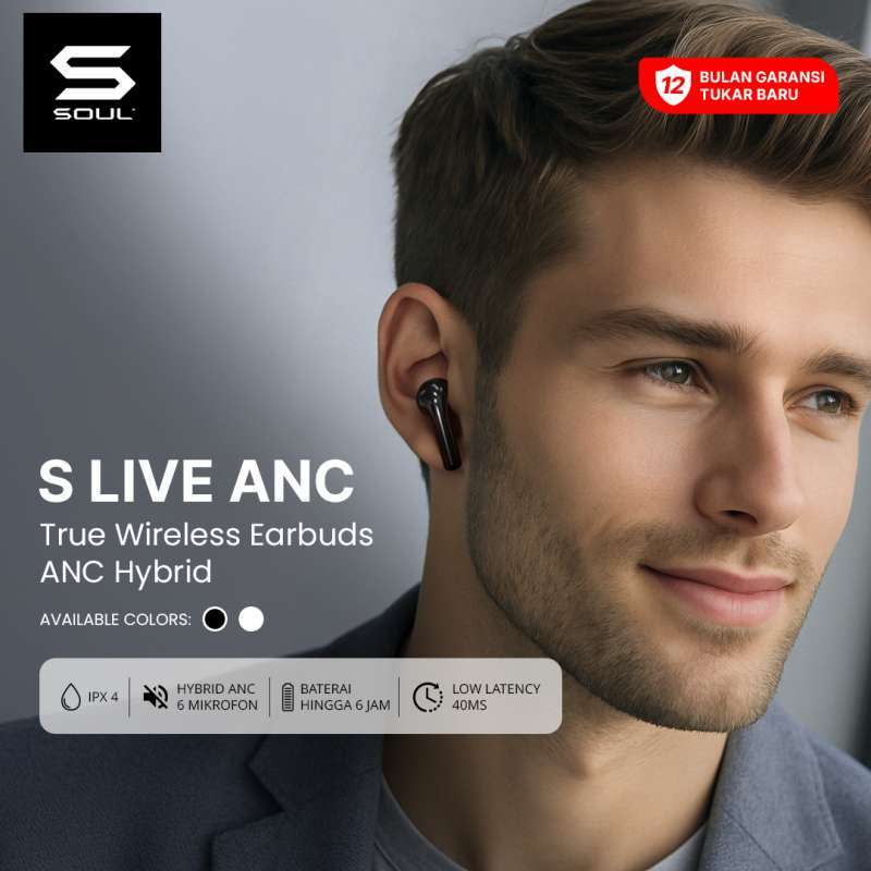 Promo Soul S Live Anc Tws Bluetooth Earphone Anc Hybrid With 6 Mic True ...