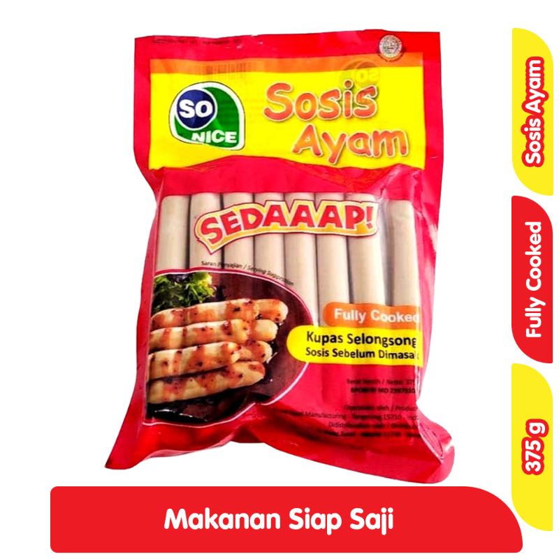 Jual SO NICE Sosis Ayam Sedaaap! 375 g di Seller Alfamart Click ...