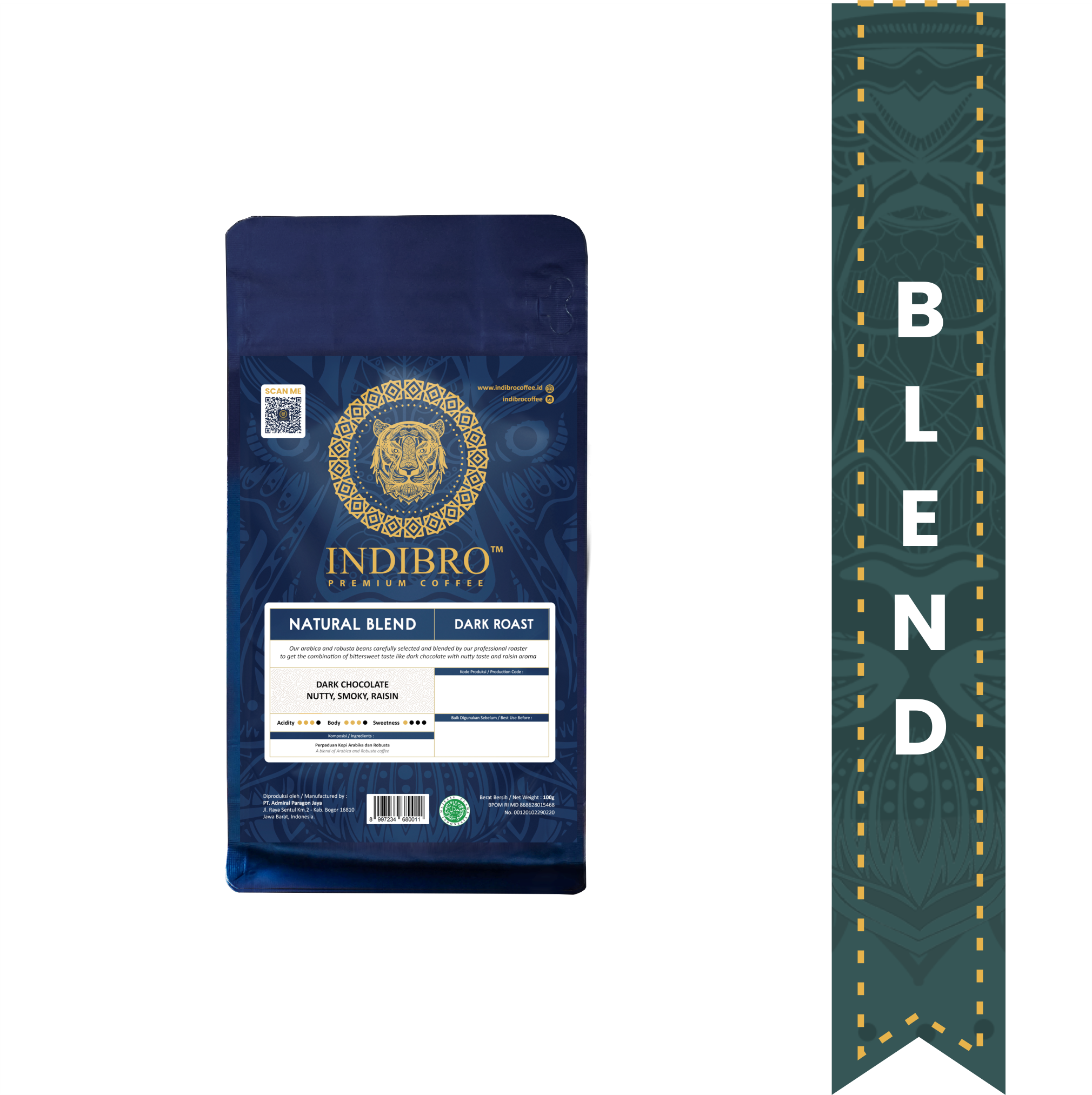 Promo INDIBRO Kopi Natural Blend Ground Coffee [100 g] Diskon 9% di ...