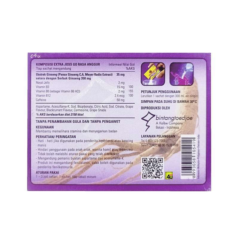Promo Extra Joss - Minuman Serbuk Energi - Pack Isi 6 Sachet Diskon 16% ...