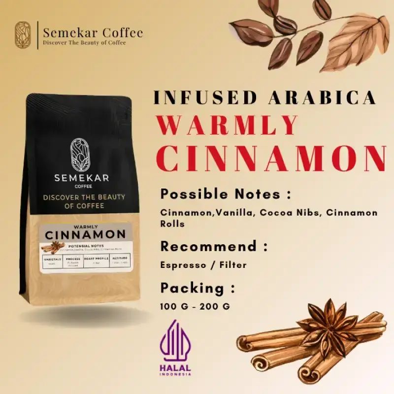 Promo Semekar Coffee - Biji Bubuk Kopi Arabika Warmly Cinnamon Infused ...