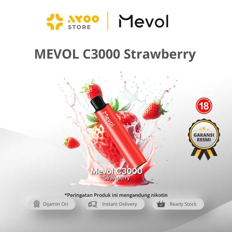 Jual Mevol C3000 Vape Rasa Strawberry Di Seller Ayoo Store - Sunter ...
