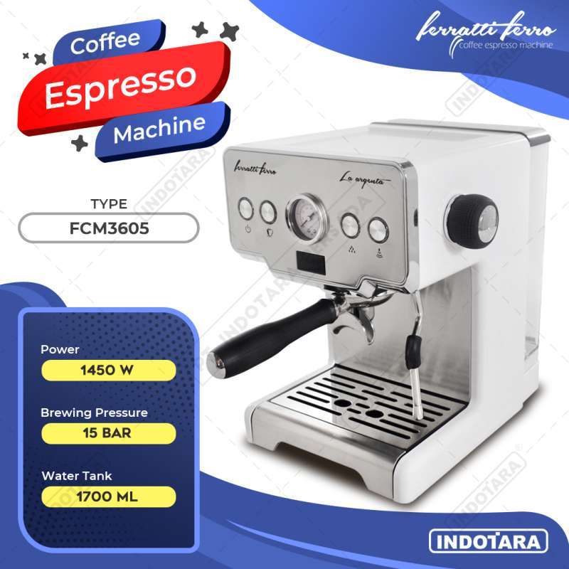 Jual Ferratti Ferro Fcm3605 Espresso Machine - Pearl White Di Seller Pt ...