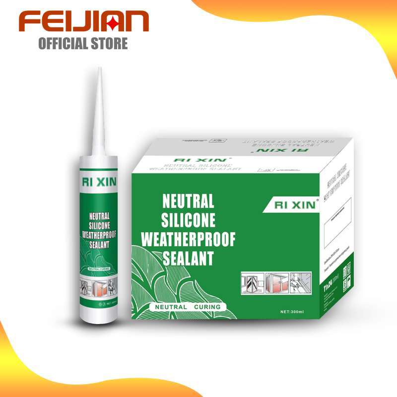 Jual Rixin Silicone Sealant Tabung 300ml Lem Kaca Netral - White Di ...