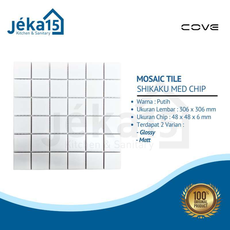 Jual Cove Shikaku Med Chip Mosaic Tile | Keramik Dinding Kamar Mandi ...