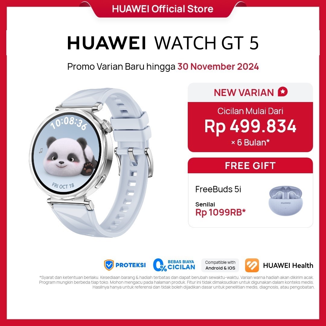 Promo [varian Baru 41mm Blue] Huawei Watch Gt 5 Series Smartwatch ...