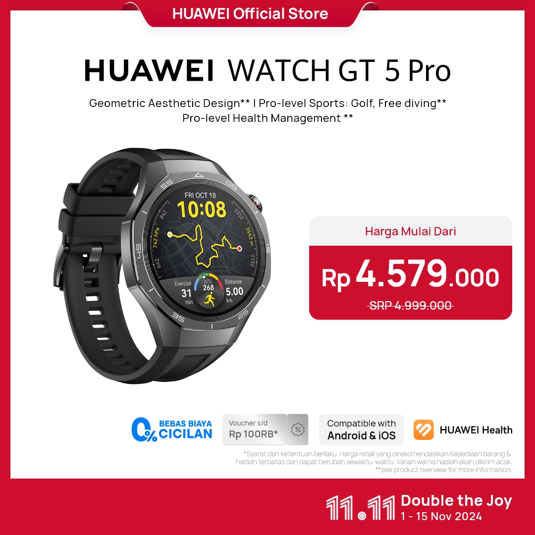 Promo [varian Baru 41mm Blue] Huawei Watch Gt 5 Series Smartwatch ...