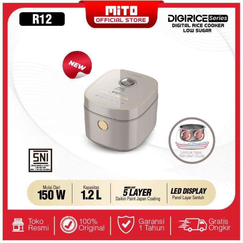 Promo Mito Digital Rice Cooker 1.2 Liter R12 -rice Cooker Low Sugar ...