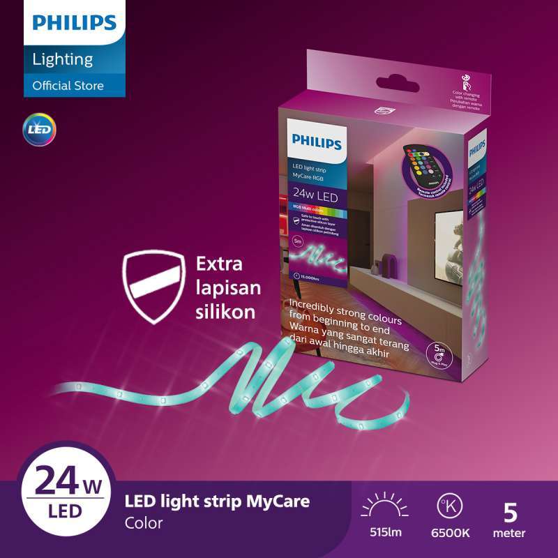 Promo Lampu Philips Led Strip Mycare 24w 5m Plug And Play Rgb Color ...