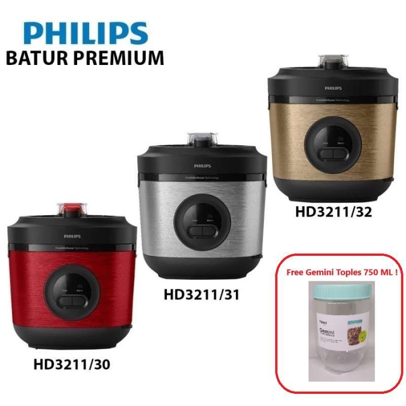 Promo Philips Rice Cooker Hd 3211 Magic Com Stainless 1.8l - Hd3211 ...