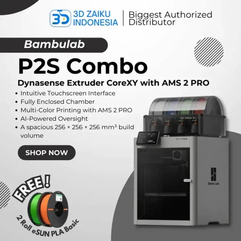 Jual Bambulab P2s Combo Ams 2 Pro Dynasense Extruder Corexy Full 3d ...