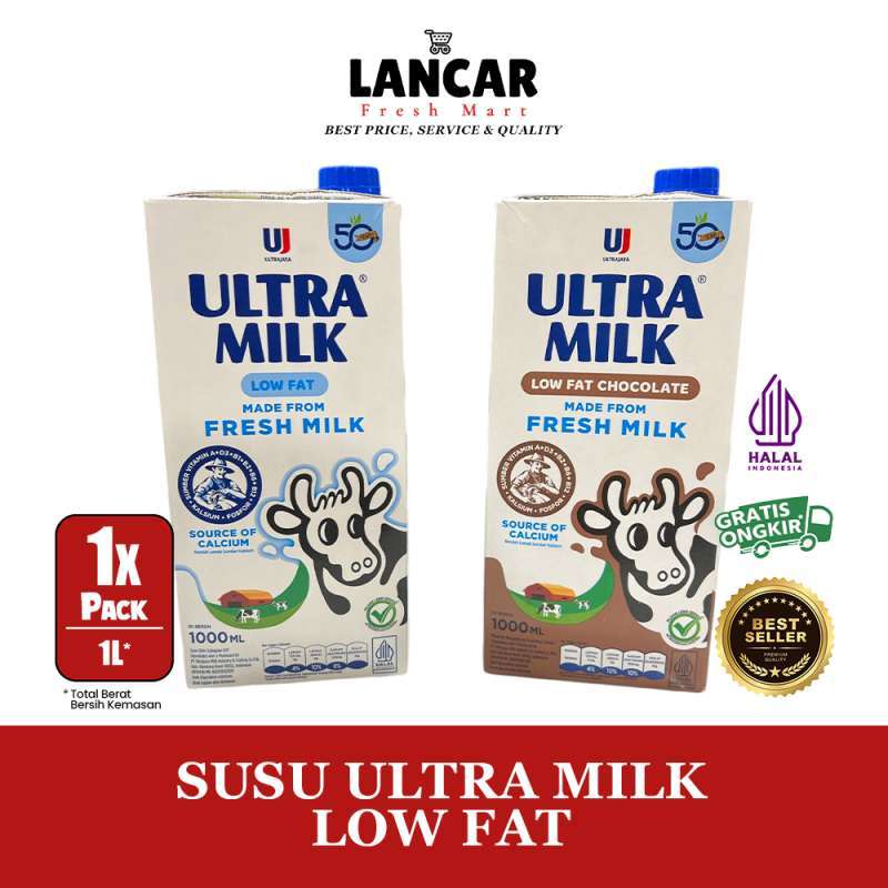 Jual Ultra Milk Susu Low Fat 1000ml Di Seller Lancar Freshmart ...