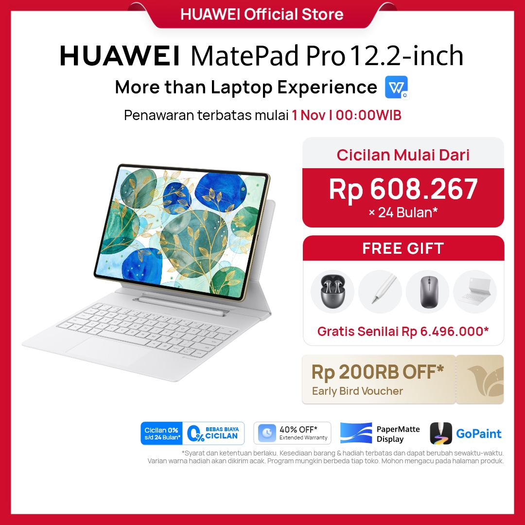 Jual [coming Soon] Huawei Matepad Pro 12.2-inch Tablet | Pc-level Wps | Ultra Bright Oled ...