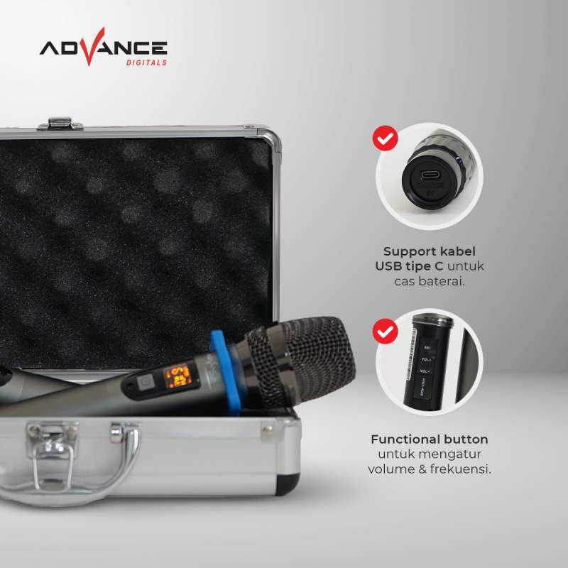 Promo Advance Digitals Microphone Mic-403 Dual Microphone Karaoke ...