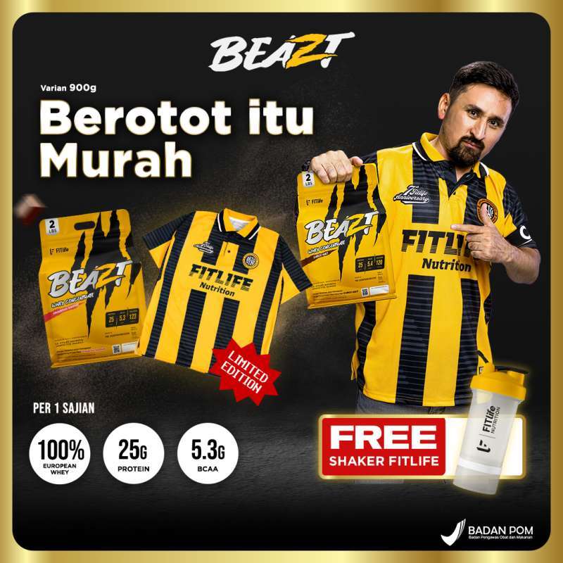 Jual Fitlife Beazt 2lbs/900gr - Whey Protein Concentrate (wpro Ugraded ...
