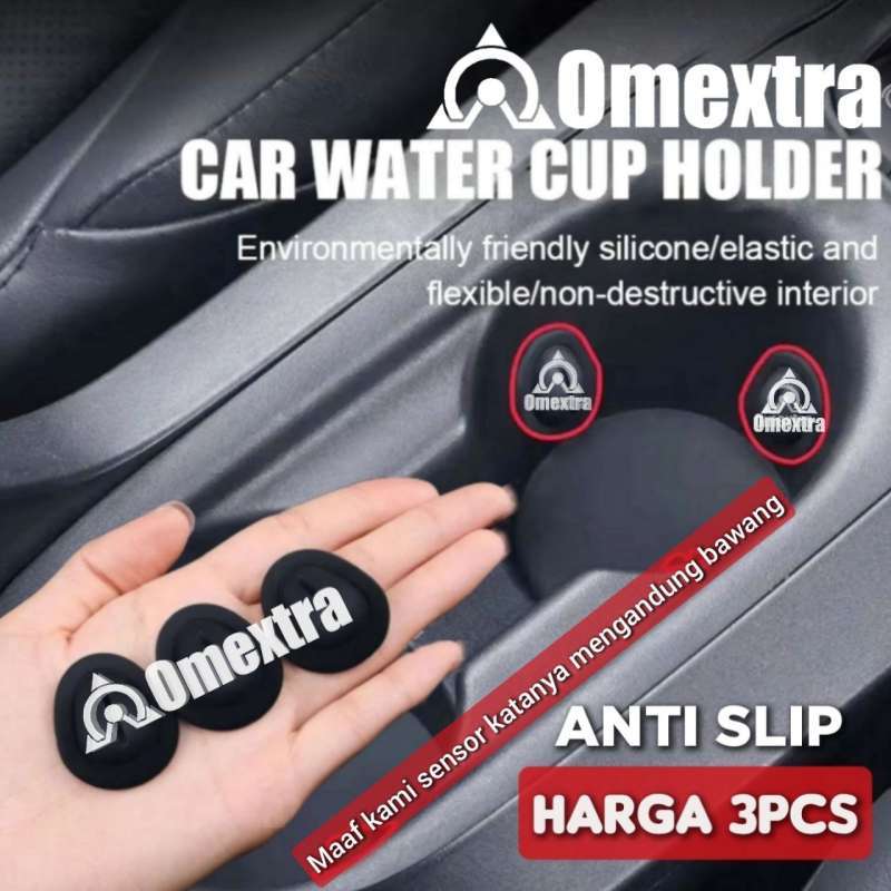 Jual 3pcs Anti Slip Cup Holder Stopper Silicon Penahan Botol Cup Holder ...